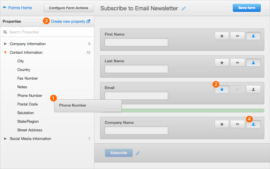 Forms Tools HubSpot